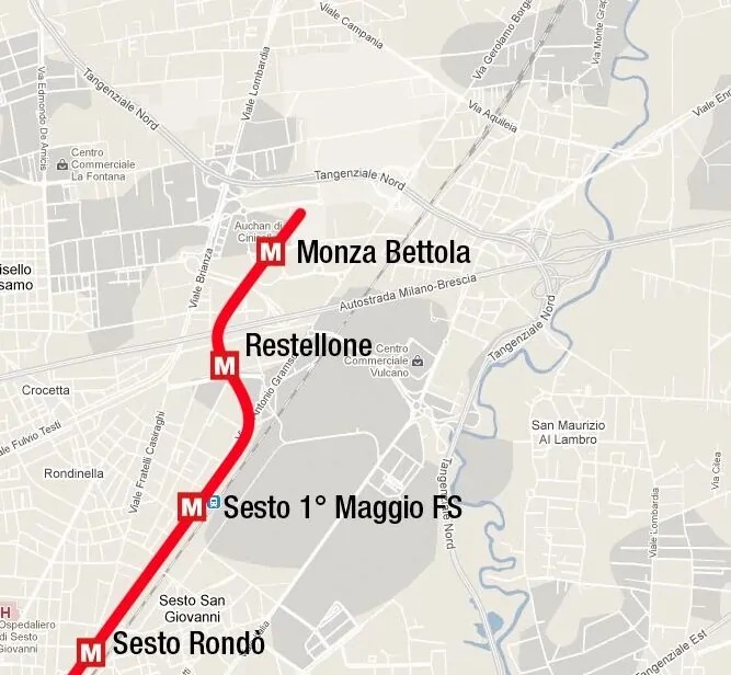 Milano: metro rossa M1 arriverà a Monza entro il 2024